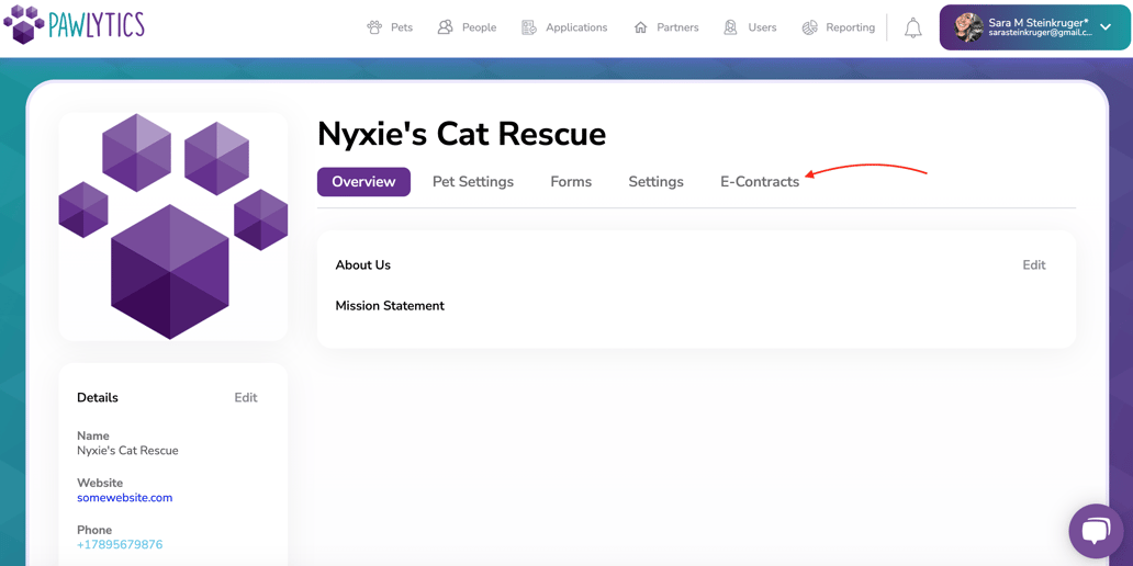 How to create e-contracts in Pawlytics